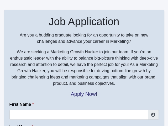Form Templates For Recruitment Process Form - FormNX