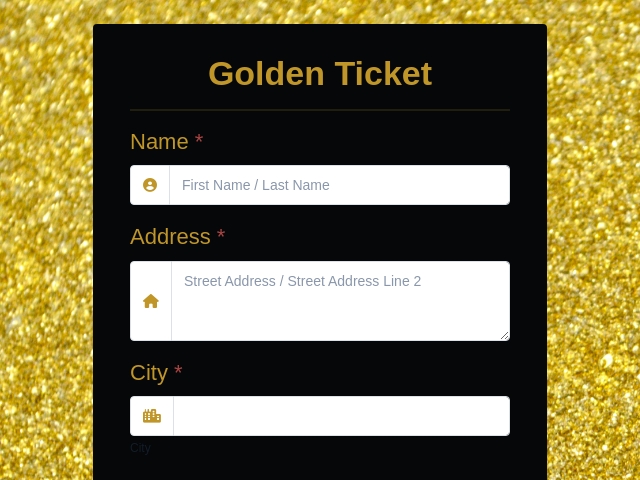 Form Templates For Golden Ticket - FormNX