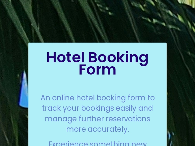 Form Templates For Reservation Forms - FormNX